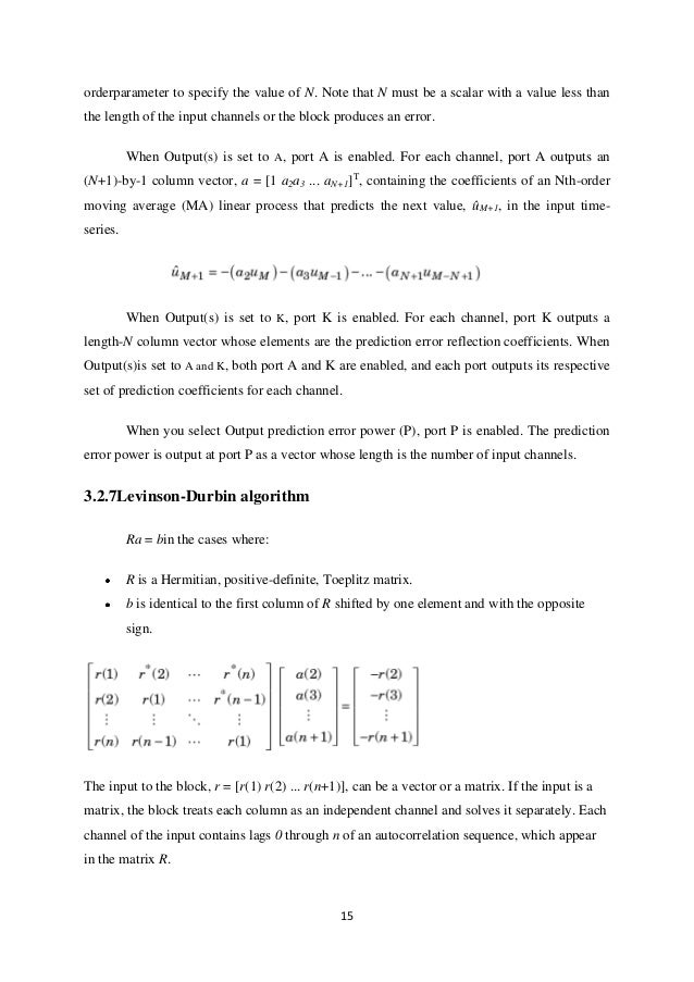 Linear Predictive Coding Documentation