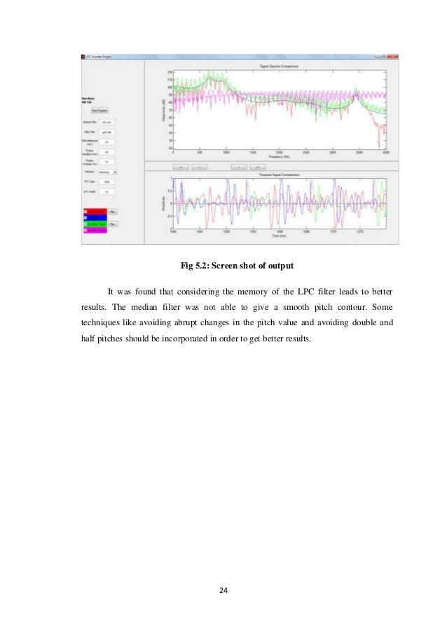 Linear Predictive Coding Documentation