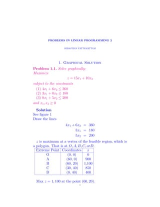 Problems in Linear Programming 2 | PDF | Technology & Computing