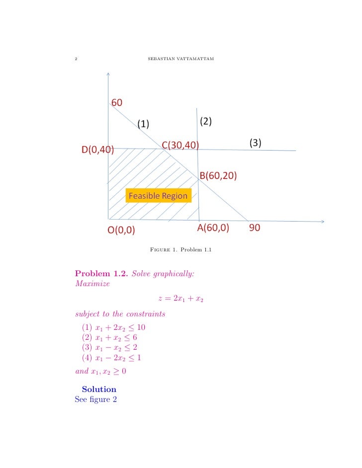Problems in Linear Programming 2 Problems in Linear Programming 2