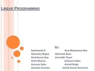 Linear programing | PPSX