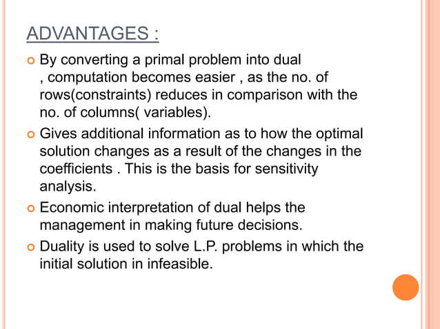 Linear programing | PPSX | Computer Software and Applications | Computing