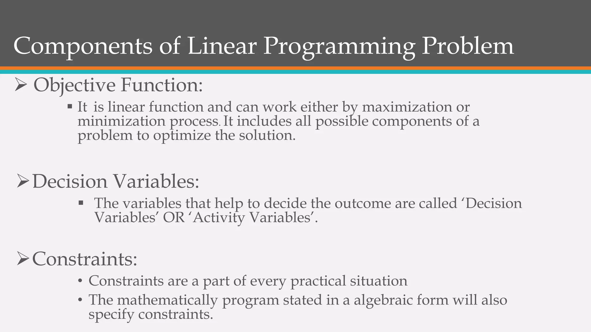 Linear programing | PPTX | Computing | Technology & Computing