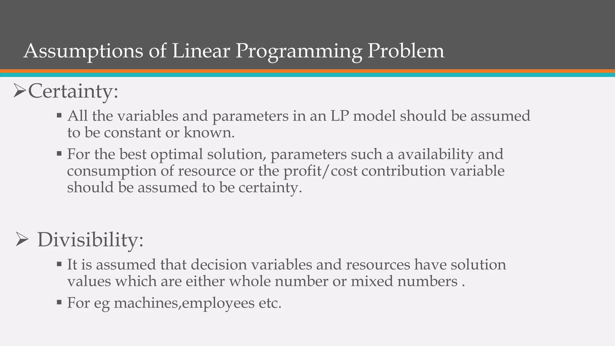 Linear programing | PPTX | Computing | Technology & Computing