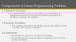 Linear programing | PPTX | Computing | Technology & Computing