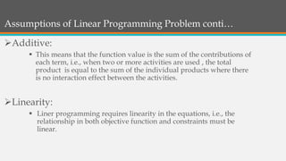 Linear programing | PPTX | Computing | Technology & Computing