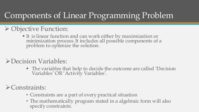 Linear programing