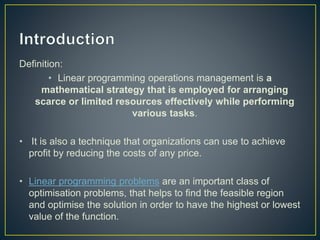 Linear Programing.pptx | Programming Languages | Computing