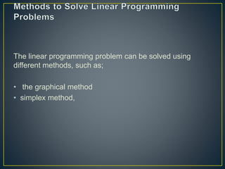 Linear Programing.pptx | Programming Languages | Computing