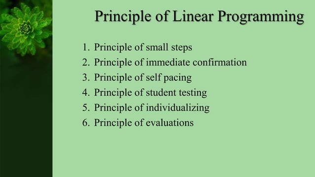 Linear programmed learning | PPTX