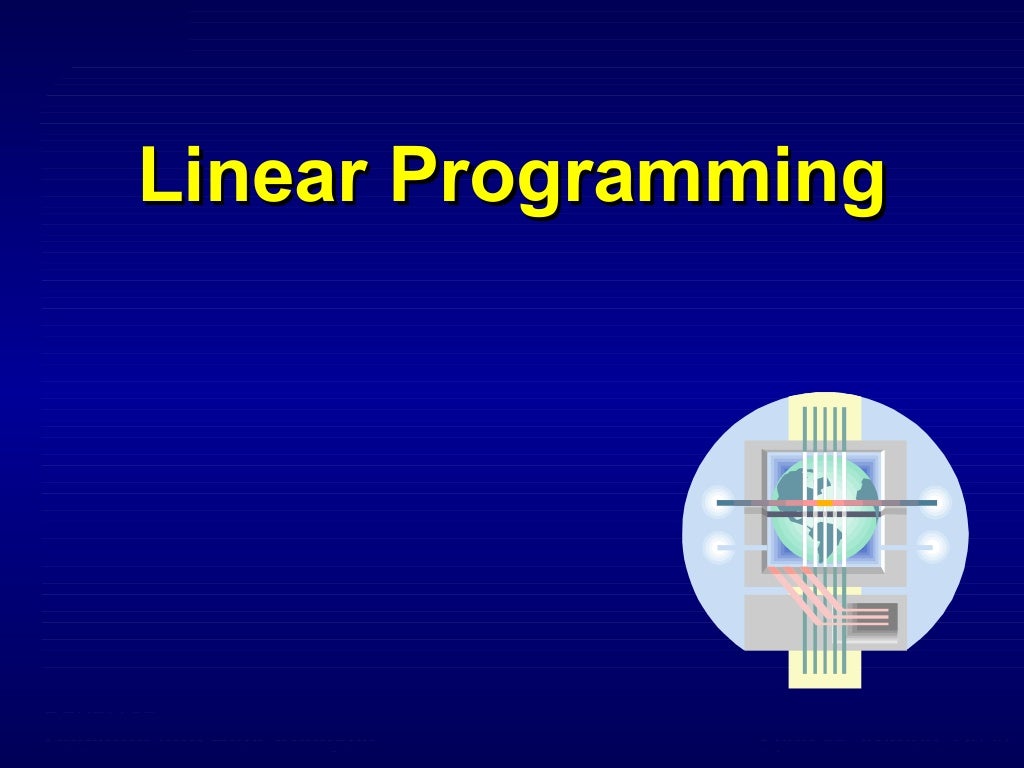 Linear programming 1