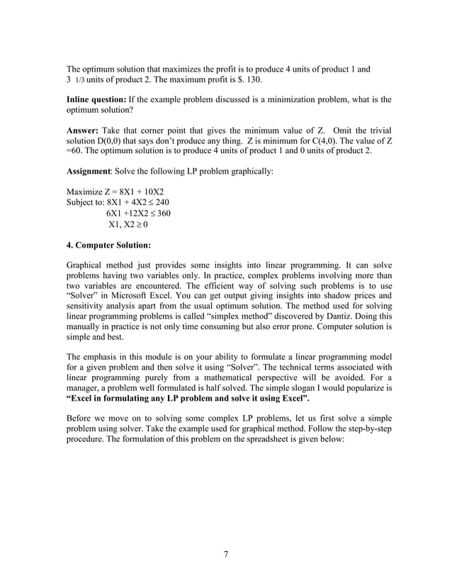 Linear Programming Module- A Conceptual Framework | PDF