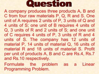 Linear programming | PPT