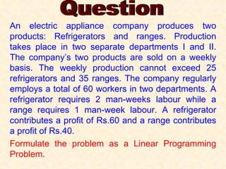 Linear programming | PPT