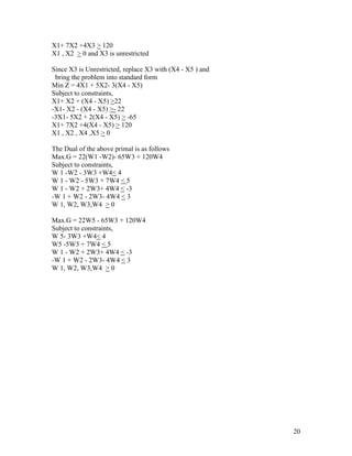 Linear programming | DOCX