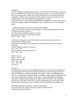 Linear programming | DOCX
