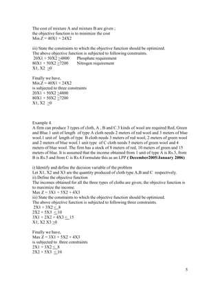Linear programming | DOCX