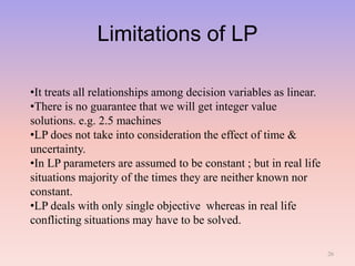 Linear programming | PPTX