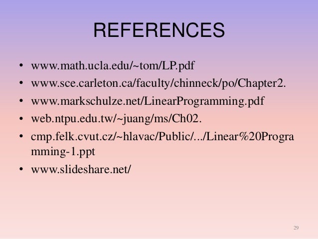 assumptions of linear programming slideshare