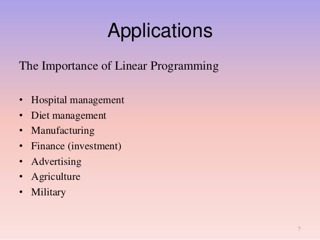 Linear programming