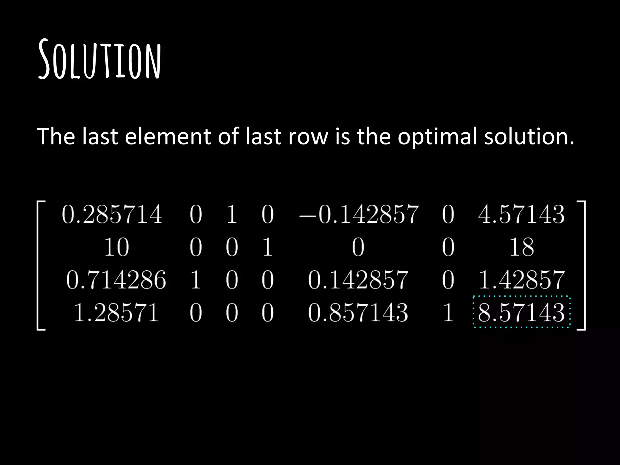 Linear Programming Using The Simplex Method Ppt 2493