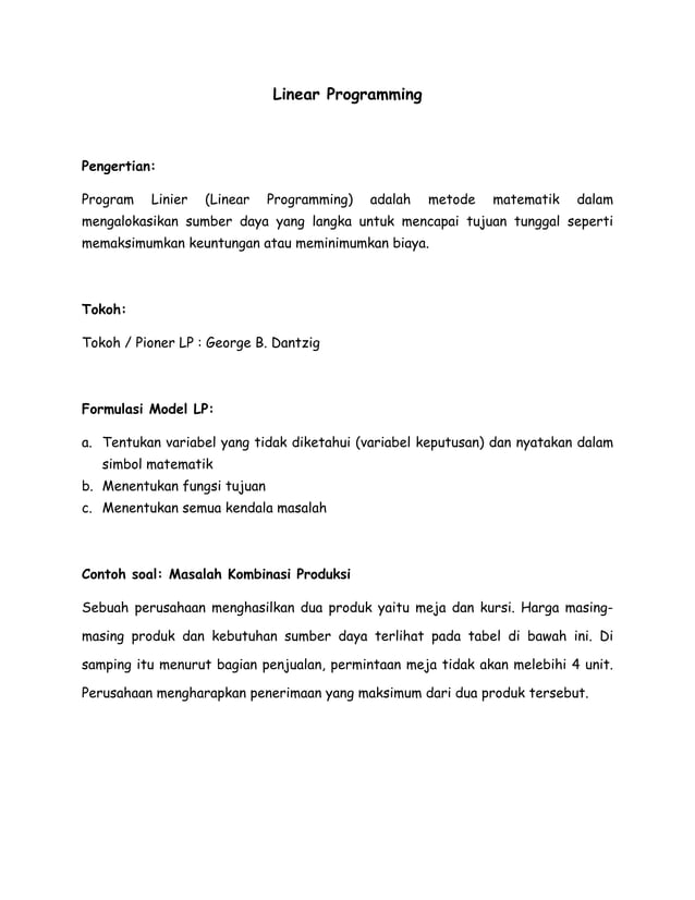 Linear programming | PDF
