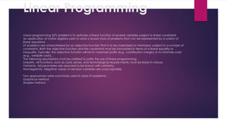 Linear programming | PPT