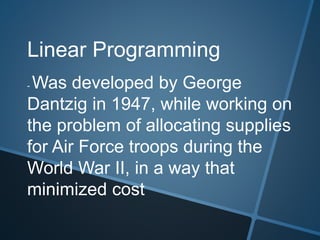 Linear programming | PPT