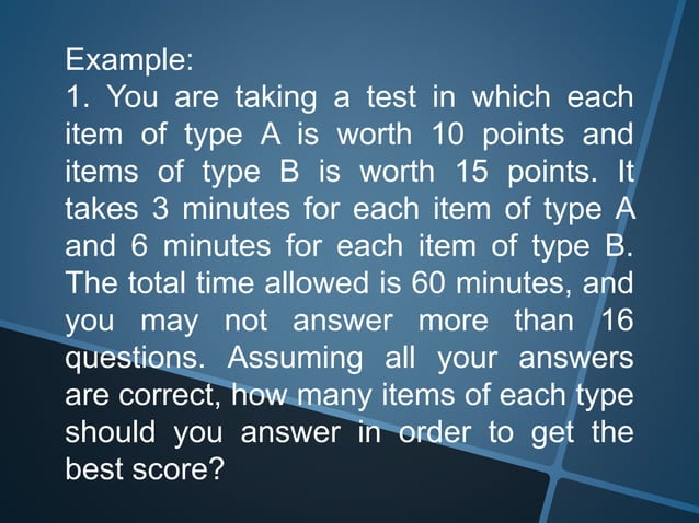 Linear programming | PPT