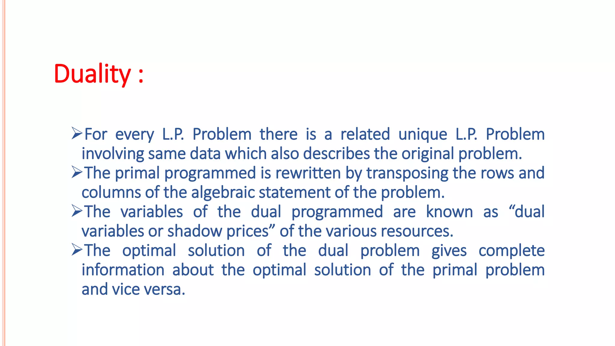 Linear programming | PPTX