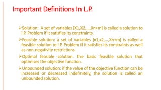 Linear programming | PPTX