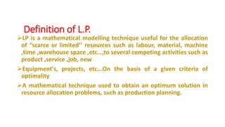 Linear programming | PPTX