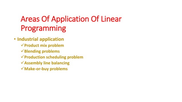 Linear programming