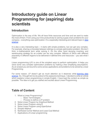 Linear programming | PDF