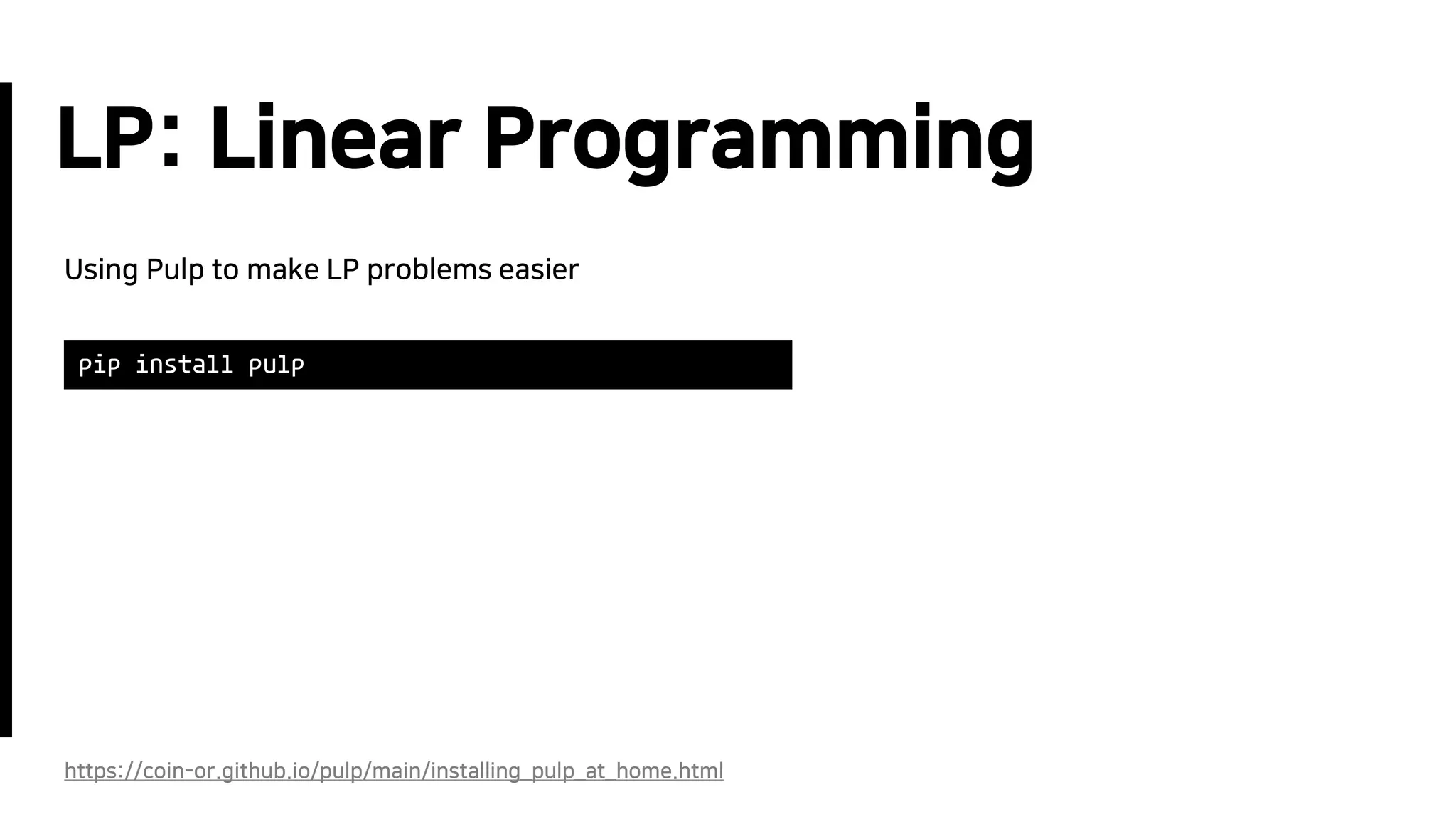 Lplinear Programming Algorithm Ppt