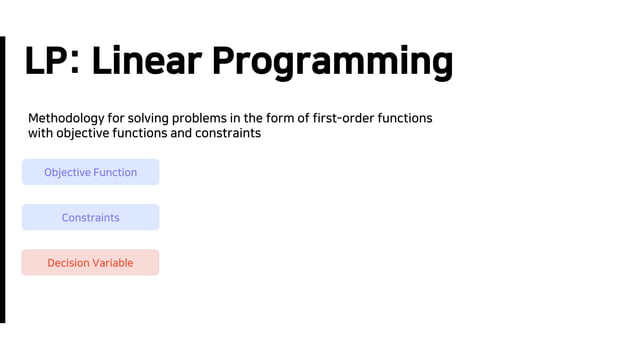 LP(linear programming) Algorithm | PPT