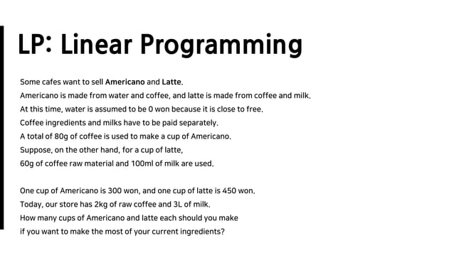 LP(linear programming) Algorithm | PPT LP(linear programming) Algorithm | PPT