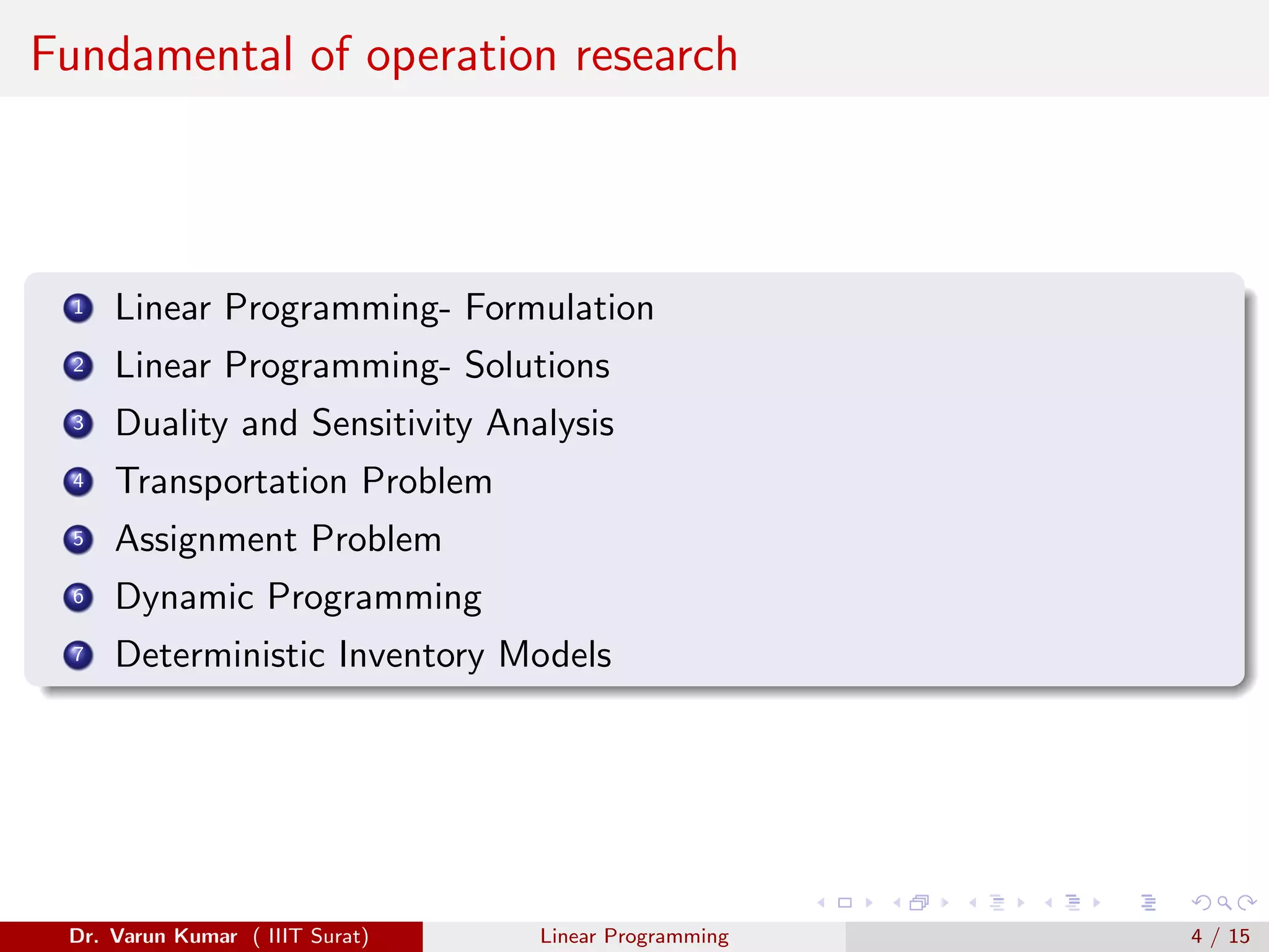 Linear programming | PPT