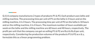 Linear programming | PPTX