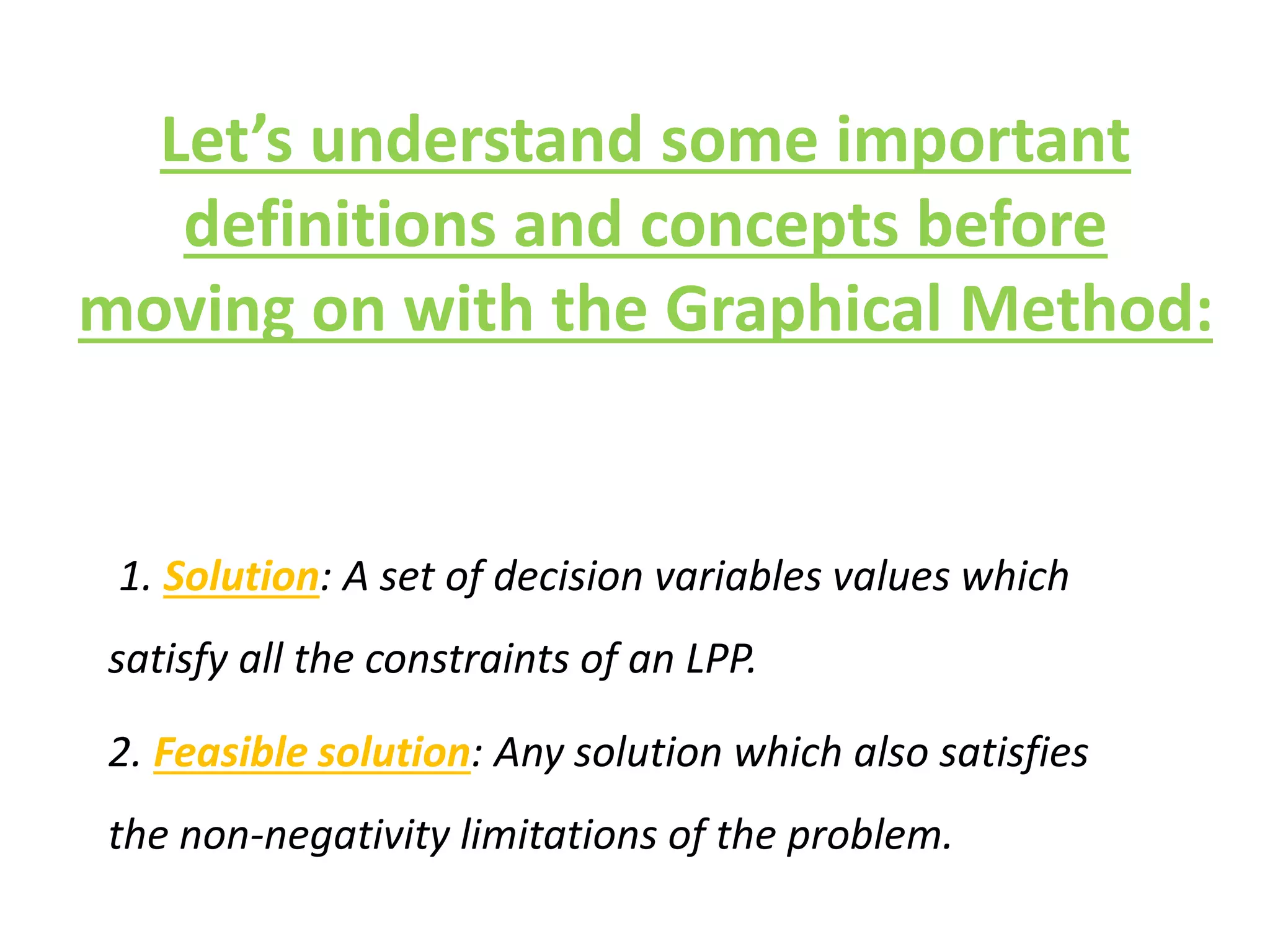 Graphical RepresentationLinear programming | PPT