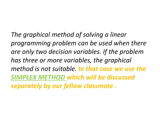 Graphical RepresentationLinear programming | PPT