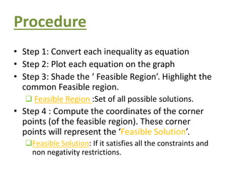 Graphical RepresentationLinear programming | PPT