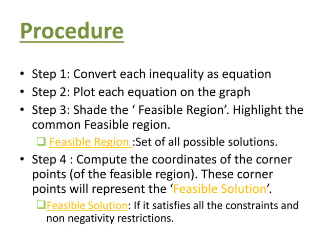 Graphical RepresentationLinear programming | PPT Graphical RepresentationLinear programming | PPT