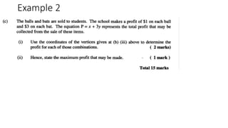 Linear Programming Based on CXC Curriculum | PPTX