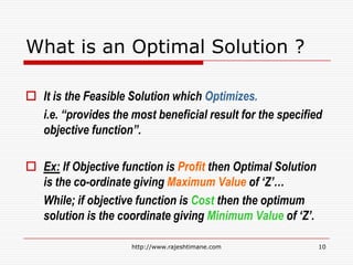 Linear programming graphical method (feasibility) | PPTX | Programming ...