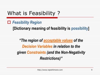 Linear programming graphical method (feasibility) | PPTX | Programming ...