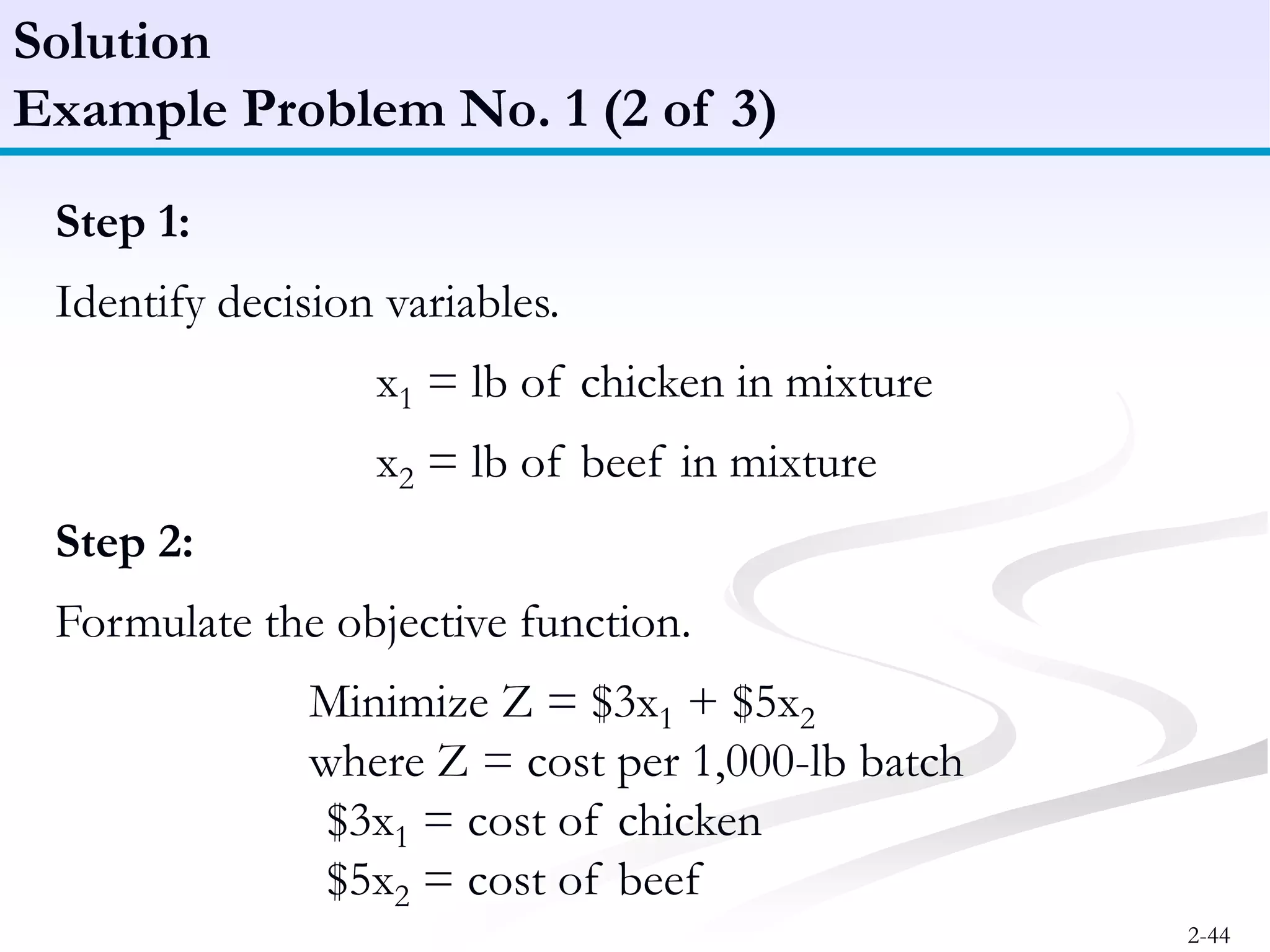 Linear Programming Model Formulation Graphical Method Ppt