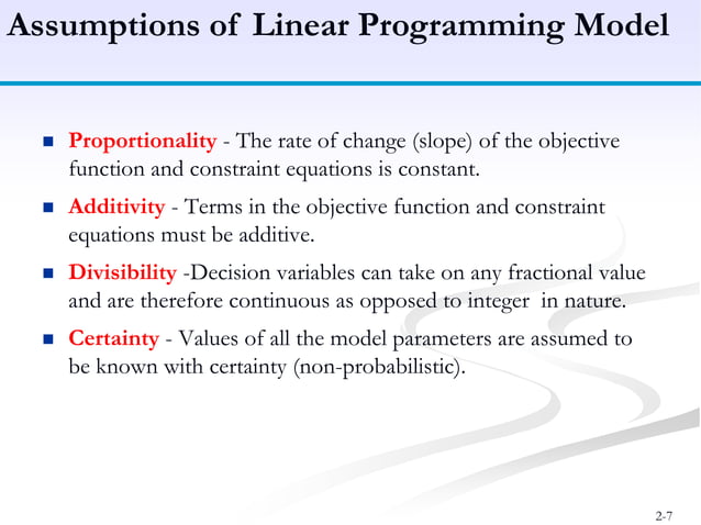 Linear programming - Model formulation, Graphical Method | PPTX | Graphics Software | Computer ...