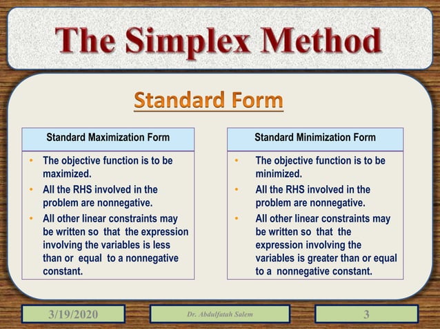 Linear programming simplex method | PPTX
