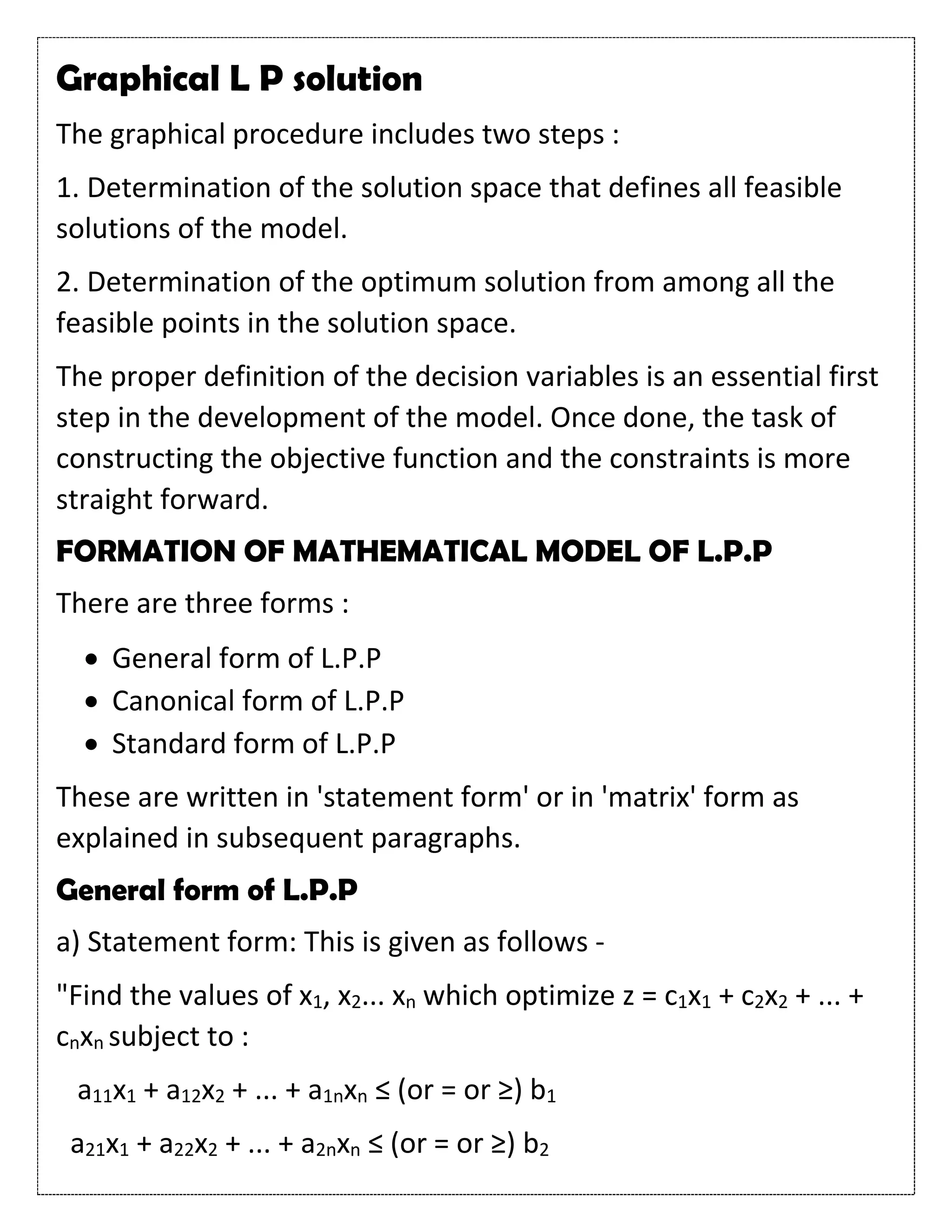 Linear programming class 12 investigatory project | PDF